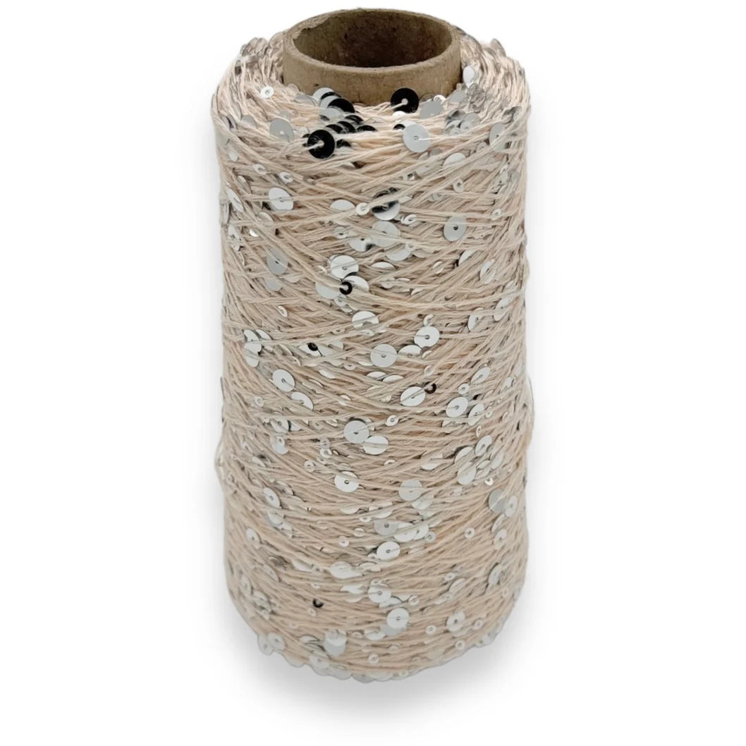 Wolle Halle Paillet garn - Elfi Silver – Unik Garn